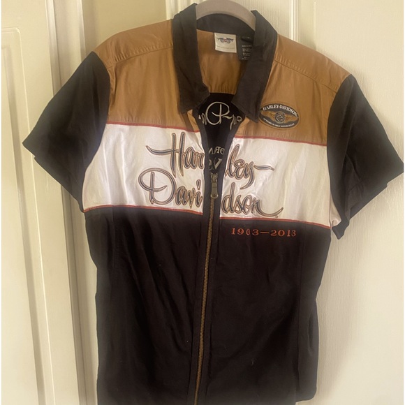 Harley-Davidson | Tops | Harley Davidson Ladies Zip Front Top W | Poshmark